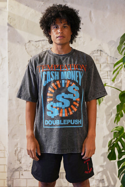 TAIN DOUBLEPUSH | CASH ONLY SHORT SLEEVE T-SHIRTS / BLACK | Tシャツ